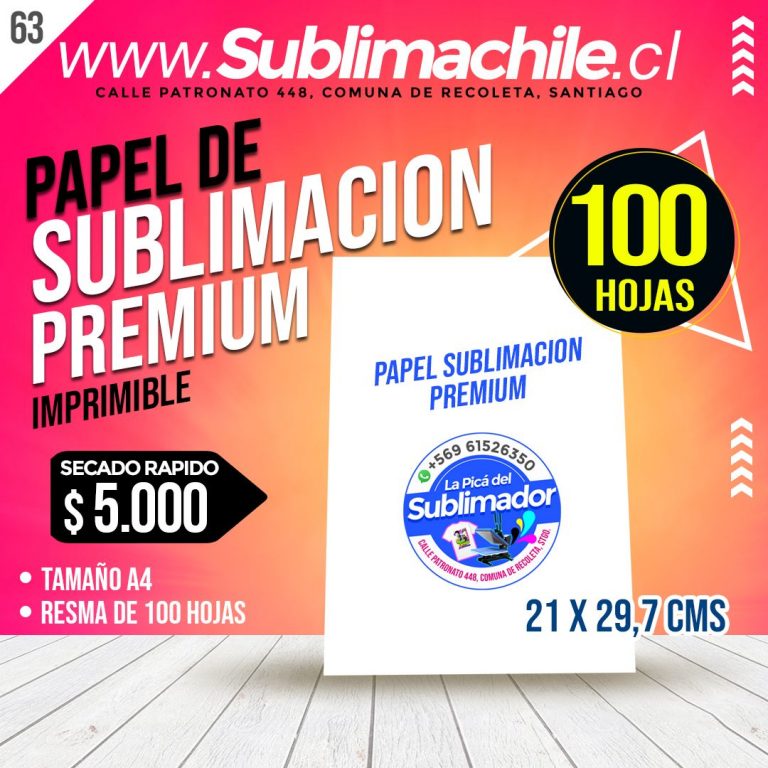 Papel Subli Flex 5 hojas - Sublimachile - Santiago Chile