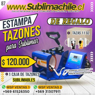 Mini estampadora portatil-CH2102 - Sublimachile - Santiago Chile