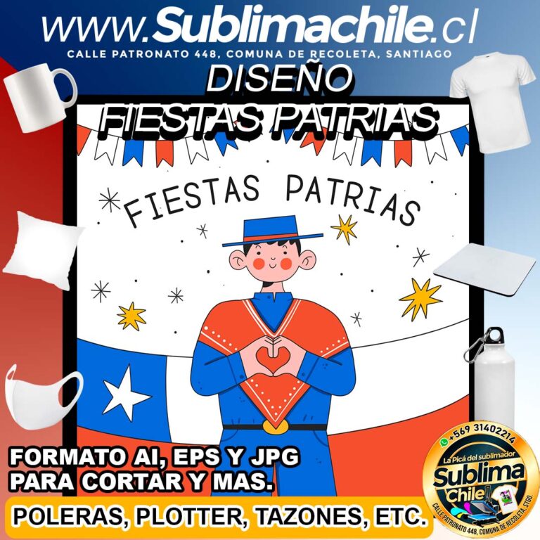 Diseño de las Fiestas Patrias Editable para Sublimar - AI, EPS y JPG ...